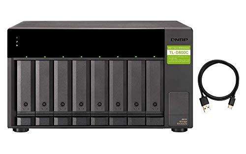 QNAP TL-D800C 8 Bay Desktop JBOD Storage Enclosure with USB 3.2 Gen 2 Type-C Connectivity