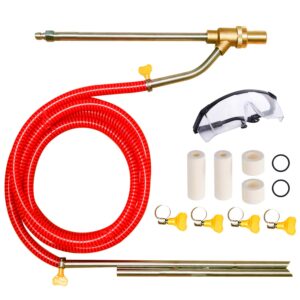 selkie pressure washer sandblasting kit - wet abrasive sandblaster attachment, with replacement nozzle tips,protect glasses, 1/4 inch quick disconnect, 5000 psi