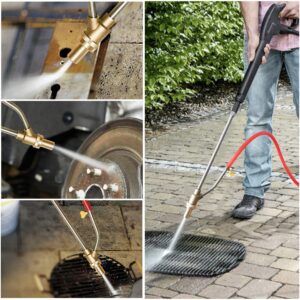 Selkie Pressure Washer Sandblasting Kit - Wet Abrasive Sandblaster Attachment, with Replacement Nozzle Tips,Protect Glasses, 1/4 Inch Quick Disconnect, 5000 PSI