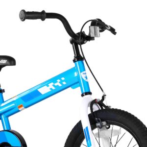 JOYSTAR Boys Bike 18 Inch Kids Bike with Training Wheels for Ages 6 7 8 9 Years Old Boys and Girls, Children Bicycle with Handbrake for Early Rider, Blue