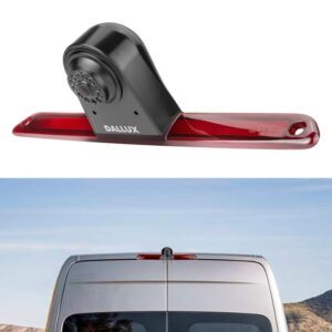 dallux sprinter brake light backup rear view camera for benz sprinter/vw crafter van,car 3rd wide angle waterproof night vision microphone built-in adjustable lens roof mount reverse cam