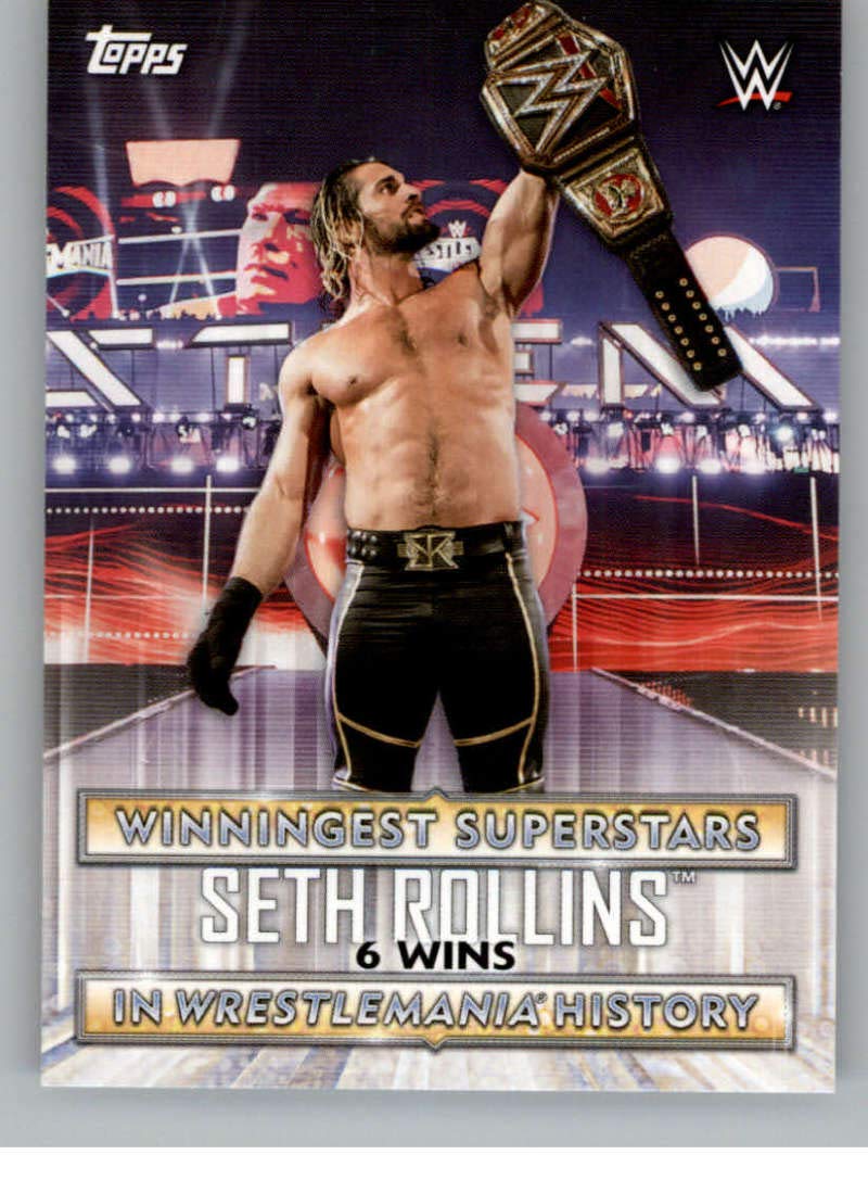 2020 Topps WWE Road to WrestleMania Winningest Superstars in History #WS-3 Seth Rollins Wrestling Trading Card