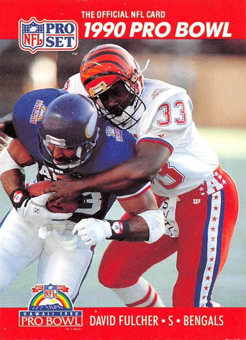 Football NFL 1990 Pro Set #342 David Fulcher #342 NM Bengals