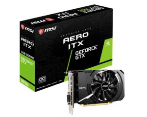 msi gaming geforce gtx 1650 128-bit hdmi/dp/dvi 4gb gdrr6 hdcp support directx 12 vr ready oc itx graphics card (gtx 1650 d6 aero itx oc)