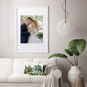 Egofine 24x36 Poster Frames Solid Wood Matted for 18x24, Set of 2 White - Wall Mounting for Horizontal and Vertical Display