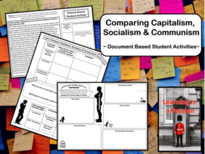 comparing capitalism, socialism & communism ~document based~ (distance learning compatible)