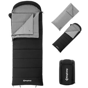 kingcamp sleeping bags for adults ultralight backpacking sleeping bag for hiking cold weather 40 degree sleeping bag for big and tall adults lightweight compact camping gear equipment