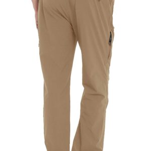 TBMPOY Men's Windproof Waterproof Athletic Pants for Outdoor Work Hiking Breathable Pants Thin Khaki M