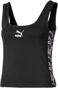 puma women's tank, black-t7 all over print, xxl