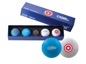 volvik marvel 5 ball pack, red, blue, yellow, green, purple