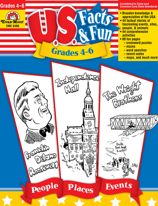 U.S. Facts & Fun, Grades 4-6 - Teacher Reproducibles, E-book