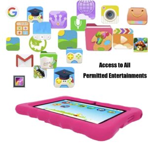 WECOOL Kids Tablet 7 inch Android, Quad Core Processor, 2GB RAM+16GB ROM, Educationl, Games, WiFi, Bluetooth, Dual Camera, IPS HD Display, Kid-Proof Case- Pink