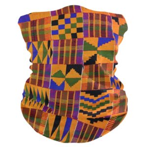 high elastic neck gaiter, magic scarf, bandana, balaclava,ghana kente cloth headband for cycling, fishing, motorcycling, running, skateboarding, moisture wicking headwear