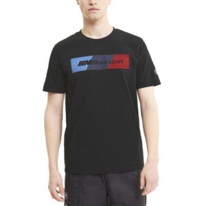 puma men's standard bmw m motorsport graphic tee, black 9.0, small