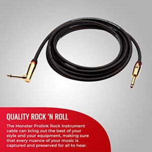 Monster Prolink Rock Instrument Cable - 12 ft - Right Angle to Straight