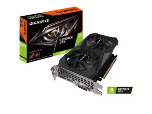 gigabyte geforce gtx 1650 d6 windforce oc 4g graphics card, 2x windforce fans, 4gb 128-bit gddr6, gv-n1656wf2oc-4gd video card