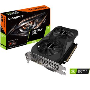 Gigabyte GeForce GTX 1650 D6 WINDFORCE OC 4G Graphics Card, 2X WINDFORCE Fans, 4GB 128-Bit GDDR6, GV-N1656WF2OC-4GD Video Card