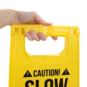 Caution Slow Kids at Play Child Safety & Slow Down Signs Double-Sided Neighborhoods, Schools, Day Cares Yellow Pack of 4