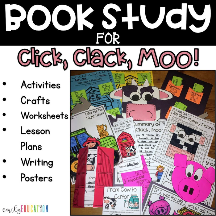 Book Study for Click, Clack, Moo: Cows That Type