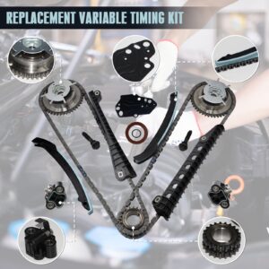 Mango S Engine Timing Chain Kit Cam Phaser Camshaft Drive Phaser Repair Kit 3R2Z-6A257-DA For 2004 2013 5.4L 3V 24 Valve Triton Ford Expedition, F-150, F-250, F-350 Super Duty, Lincoln Mark Navigator