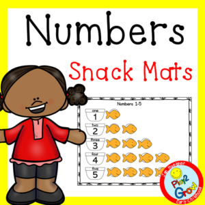 prewriting number snack mats (distance learning)