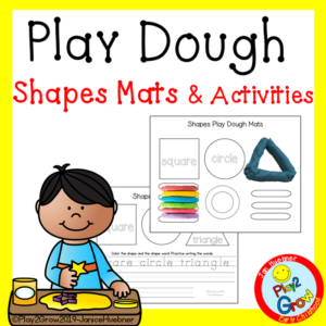 prewriting 2d shapes play dough mats (no prep distance learning)