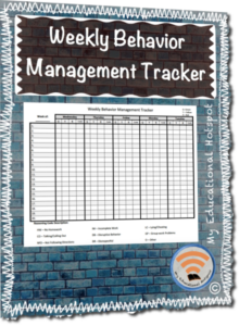 weekly behavior management tracker