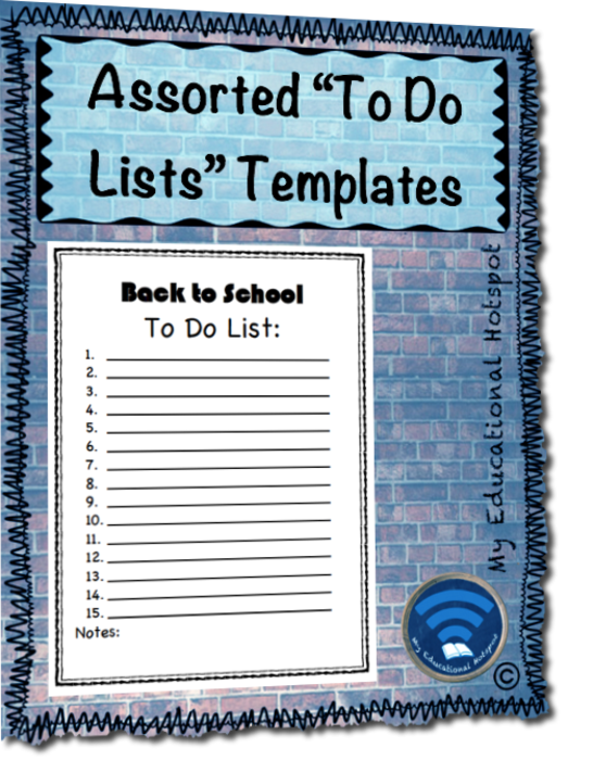 To Do List Template Variety Pack