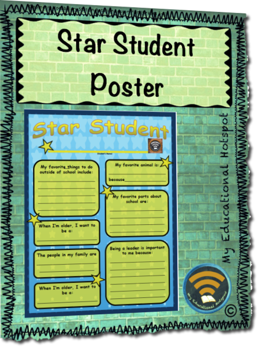 Star Student Poster Template