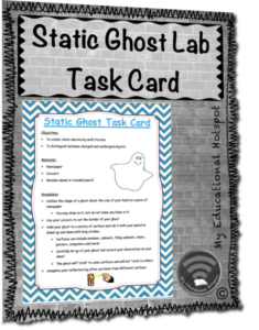 static ghost science task card activity