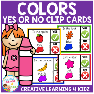 color yes or no clip cards