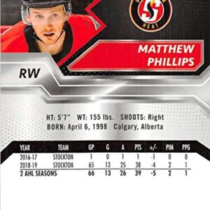 2019-20 Upper Deck AHL #38 Matthew Phillips RC Rookie Stockton Heat Hockey Trading Card