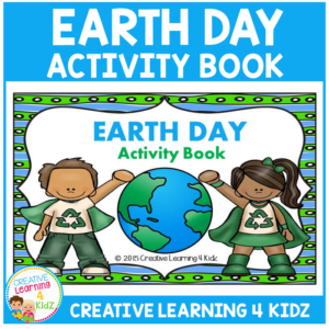 earth day activity cut & paste book recycling