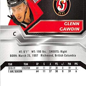 2019-20 Upper Deck AHL #48 Glenn Gawdin RC Rookie Stockton Heat Hockey Trading Card