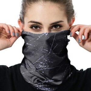 Unisex Seamless Bandana for Rave Face Mask Dust Wind Sun Protection Tube Mask Headwear Bandana for Women Men Festival Party Motorcycle Riding Fishing Outdoor Black