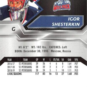 2019-20 Upper Deck AHL #24 Igor Shesterkin RC Rookie Hartford Wolf Pack Hockey Trading Card