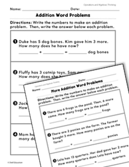 Operations and Algebraic Thinking: Addition and Subtraction Word Problems