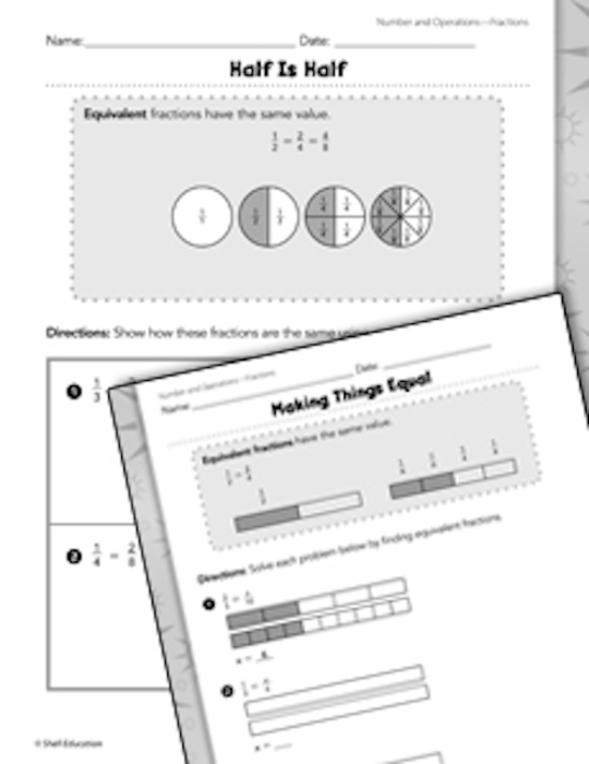 Operations with Fractions: Equivalent Fractions Activities