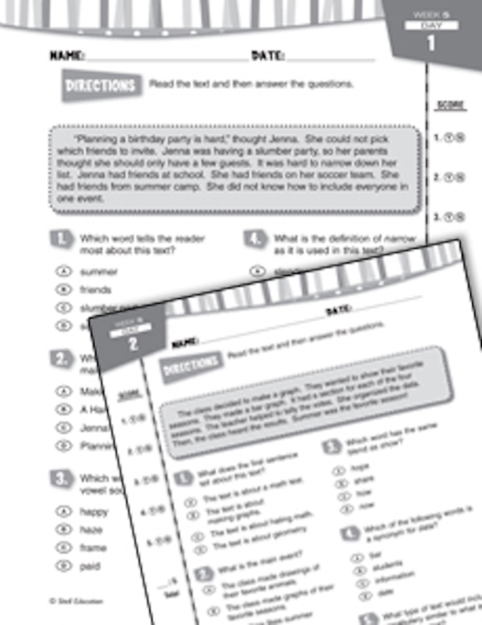 Daily Reading Practice for Third Grade: Week 5