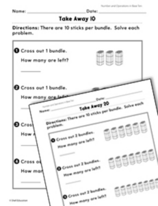 number and operations in base ten: subtracting by tens practice