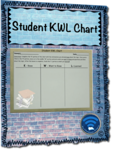 personal student kwl chart