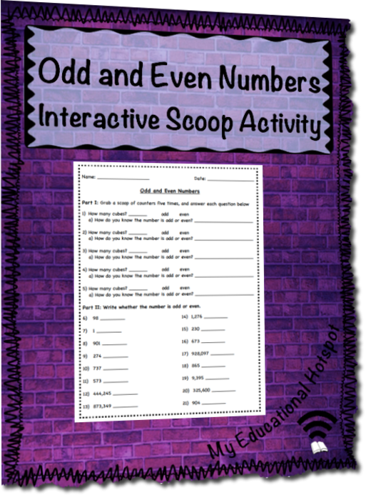 Odds and Evens Interactive Scoop Activity