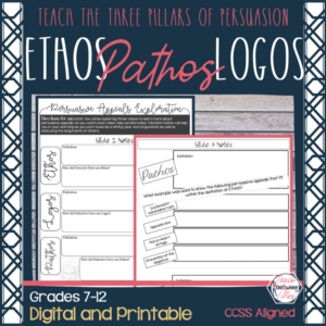 ethos, pathos, logos - analyzing persuasive appeals