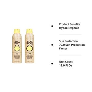 Sun Bum Sun Bum Original Spf 70 Sunscreen Spray Vegan and Reef Friendly (octinoxate & Oxybenzone Free) Broad Spectrum Moisturizing Uva/uvb Sunscreen With Vitamin E 2 Pack