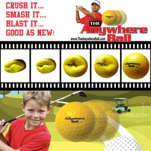 Nature Bound The Anywhere Ball for Golf, Yellow, 12 Pack in Mesh Bag, Designed for Skills Practice and Driving Skills