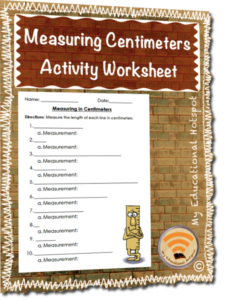 measuring centimeters activity worksheet assessment