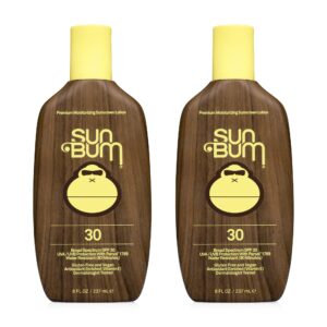 sun bum sun bum original spf 30 sunscreen lotion vegan and reef friendly (octinoxate & oxybenzone free) broad spectrum moisturizing uva/uvb sunscreen with vitamin e 8 ounce 2 pack