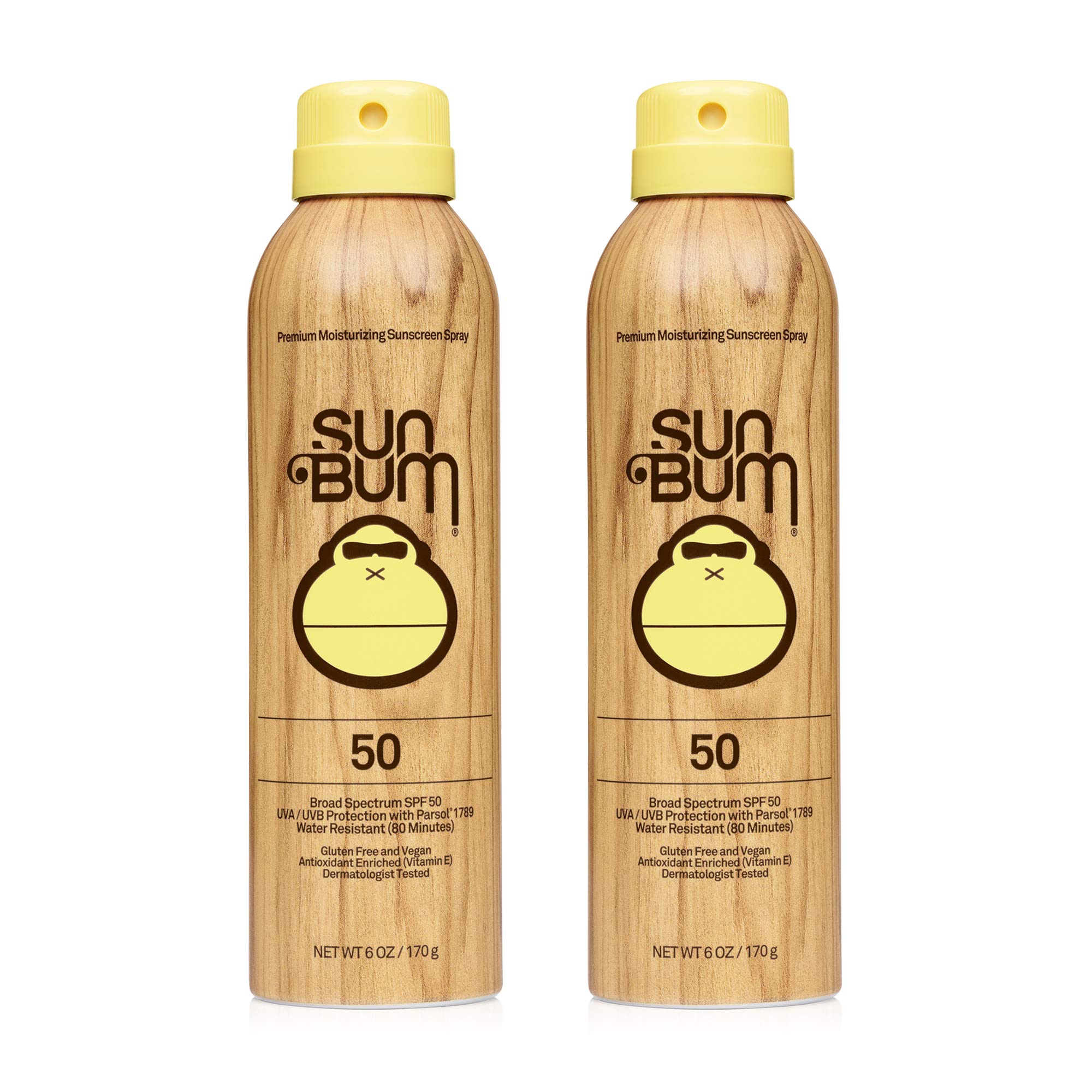 Sun Bum Sun Bum Original Spf 50 Sunscreen Spray Vegan and Reef Friendly (octinoxate & Oxybenzone Free) Broad Spectrum Moisturizing Uva/uvb Sunscreen With Vitamin E 2 Pack