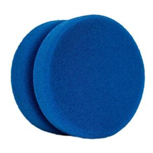 Qualrite 2 Pack Paint Sponge Applicator Complete with Mesh Hang Dry Storage Bag, Blue Circular 3 Inch