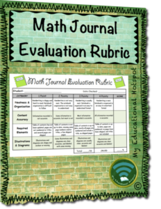 math journal evaluation rubric